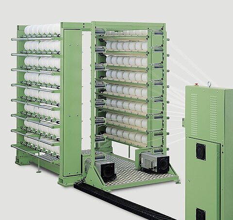 Warping Systems Roll-off creel for MW700 and MW1000 | Jakob Müller AG